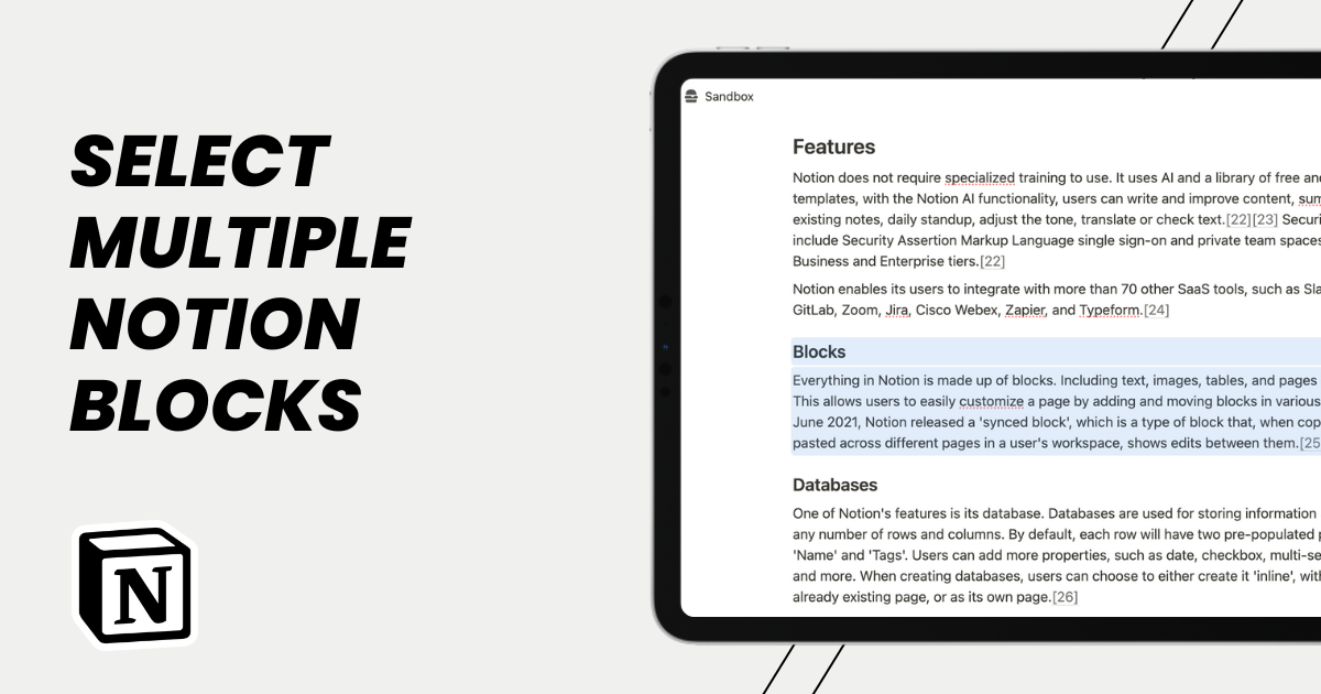 Notion | Select Multiple Blocks at Once [Easy Way]